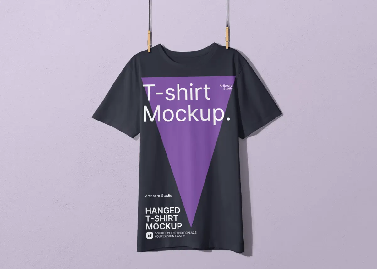 Hanging Regular Fit T Shirt Mockup — Mockup Zone